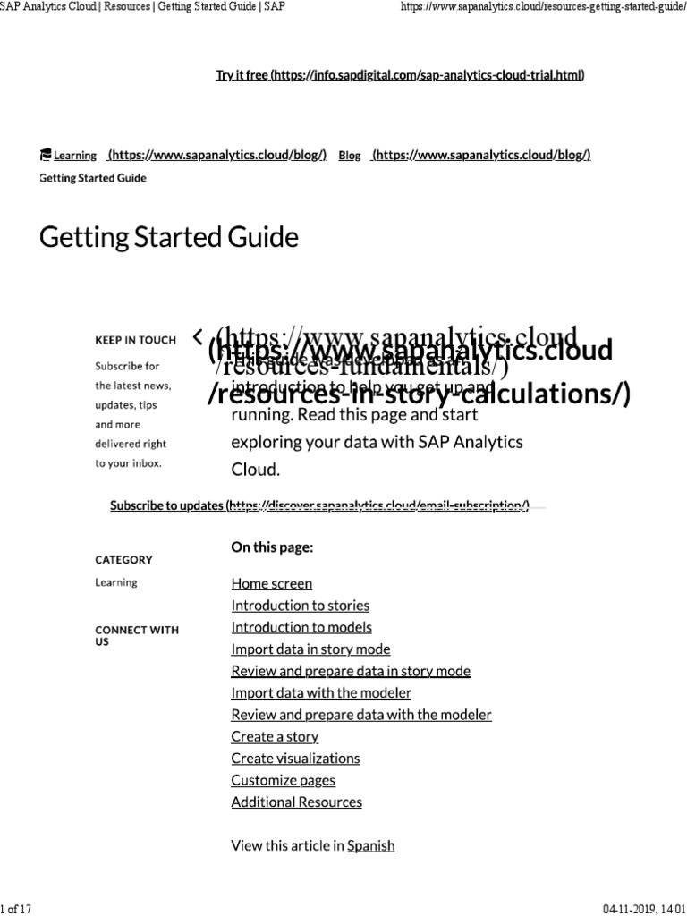 SAP Analytics Cloud | PDF | Information Technology | Computing