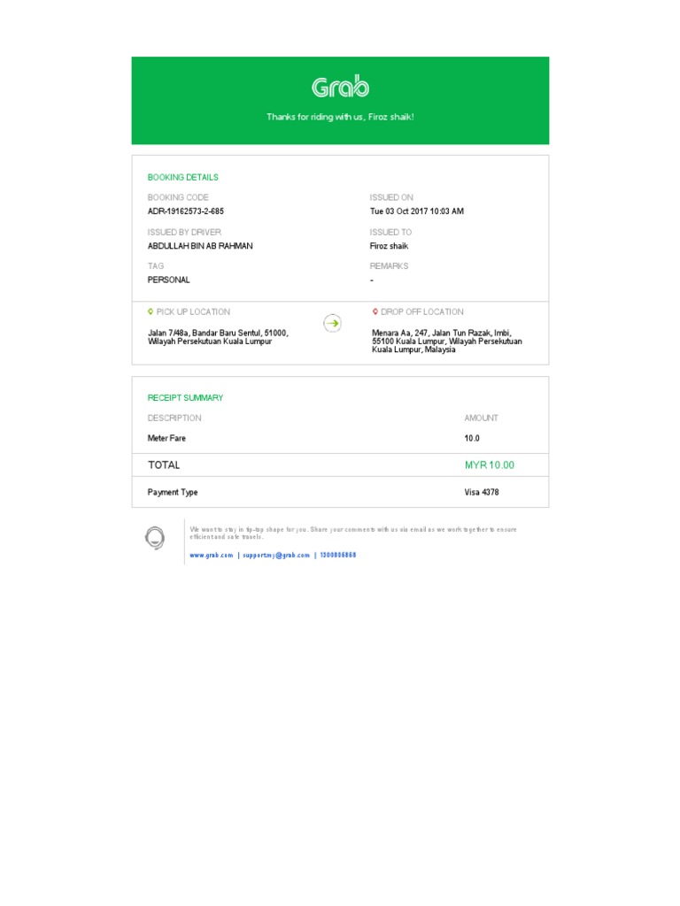 Grab Receipt ADR 19162573 2 685 PDF | PDF