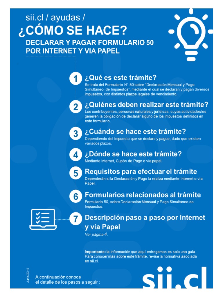 Formulario 50 PDF | PDF | Internet | Impuestos