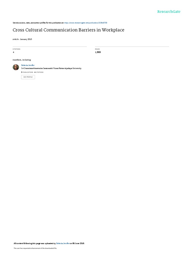 Cross Culture Communication | PDF | Cross Cultural Communication ...