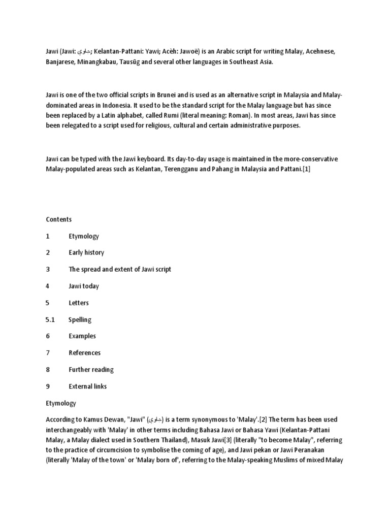 Jawi | Download Free PDF | Indonesia | Languages
