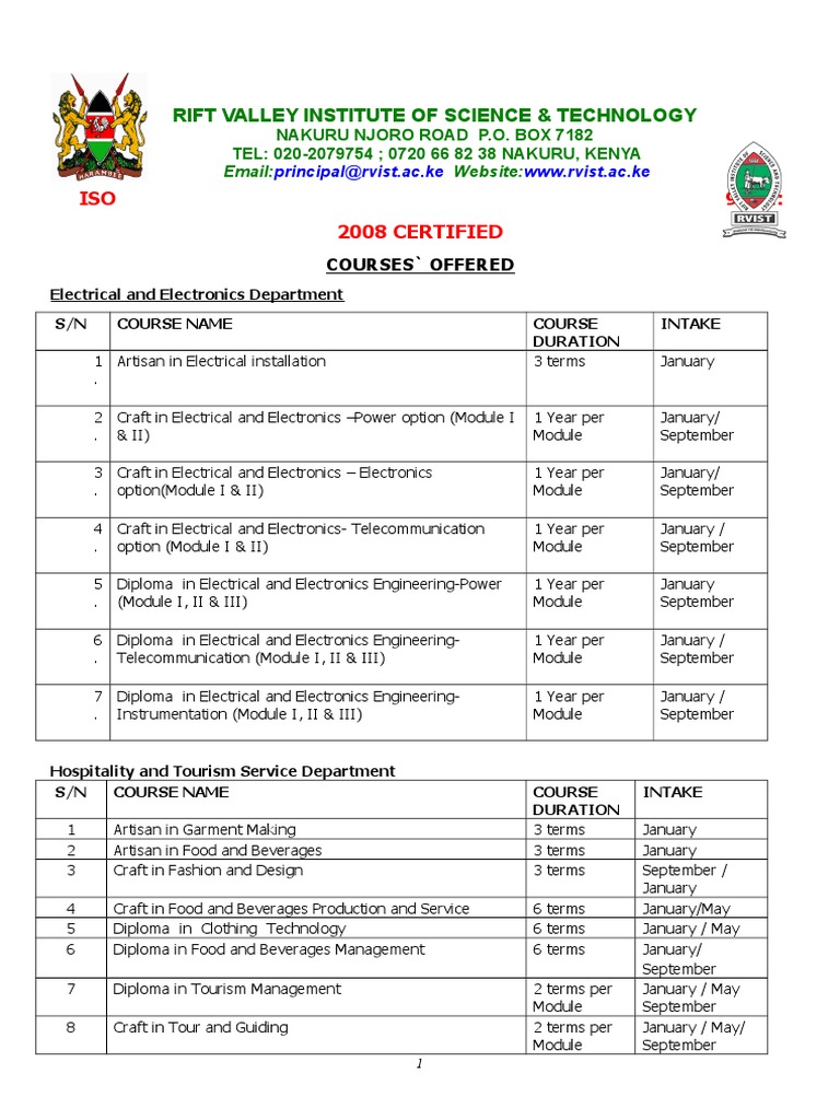 Rvist Prospectus | Download Free PDF | Diploma | Engineering