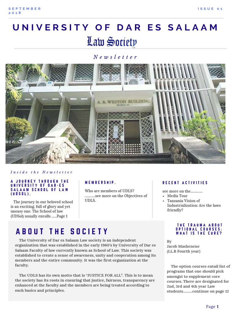 Udls NeWSletter | PDF | Legal Education | Law School