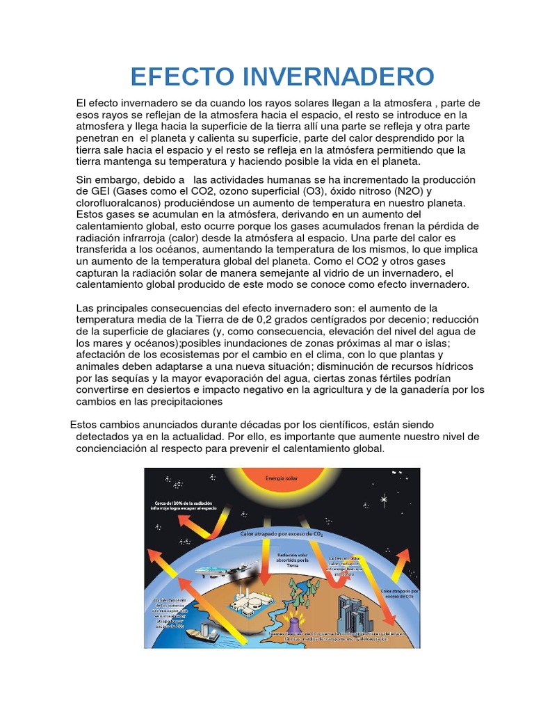 Efecto Invernadero Pdf Efecto Invernadero Calentamiento Global