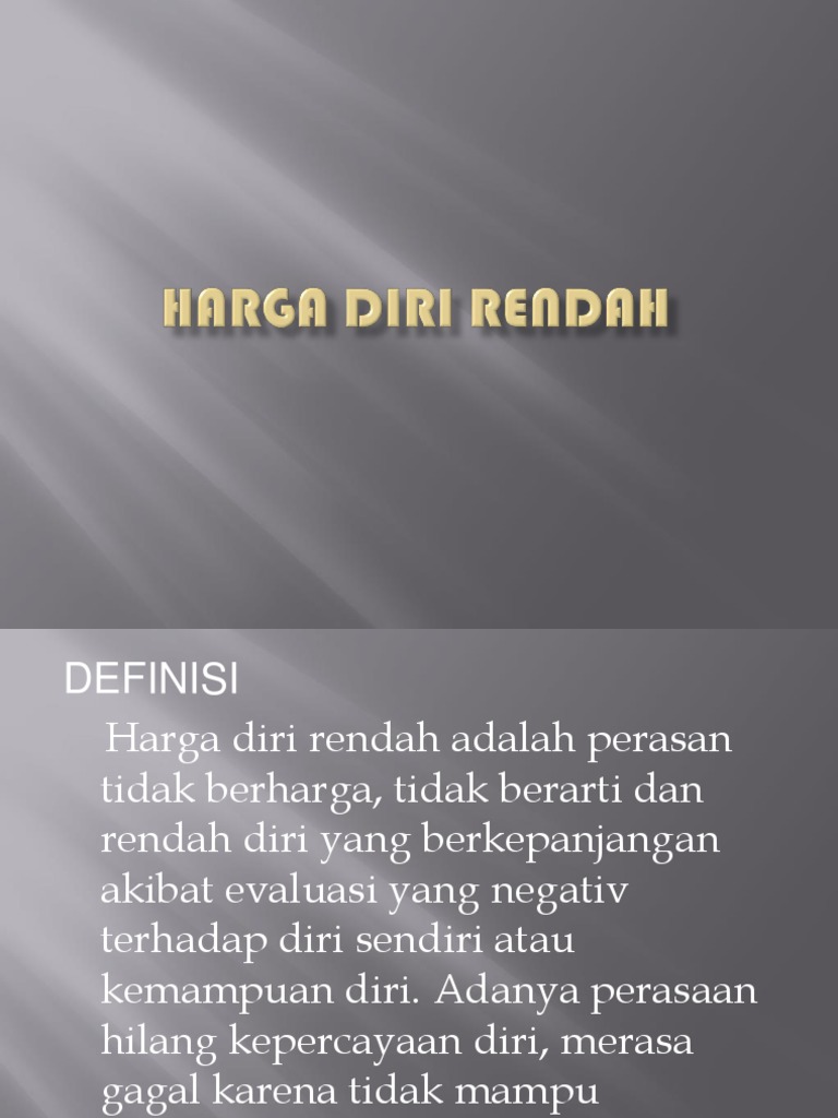 Harga Diri Rendah | PDF