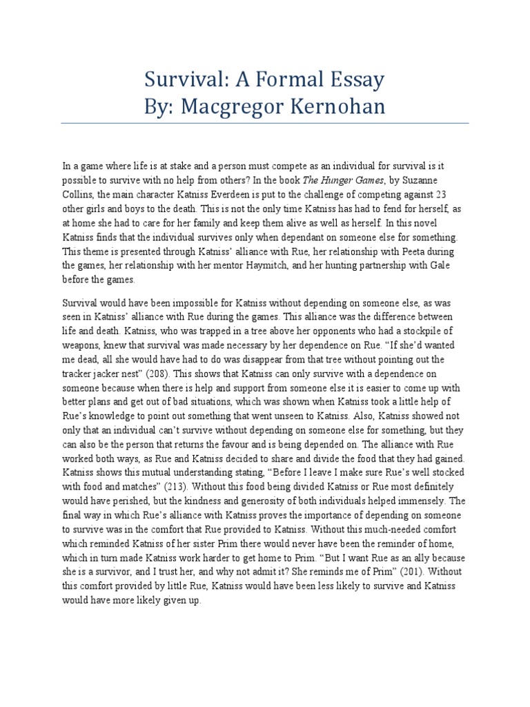 Simple Formal Essay Sample PDF | PDF