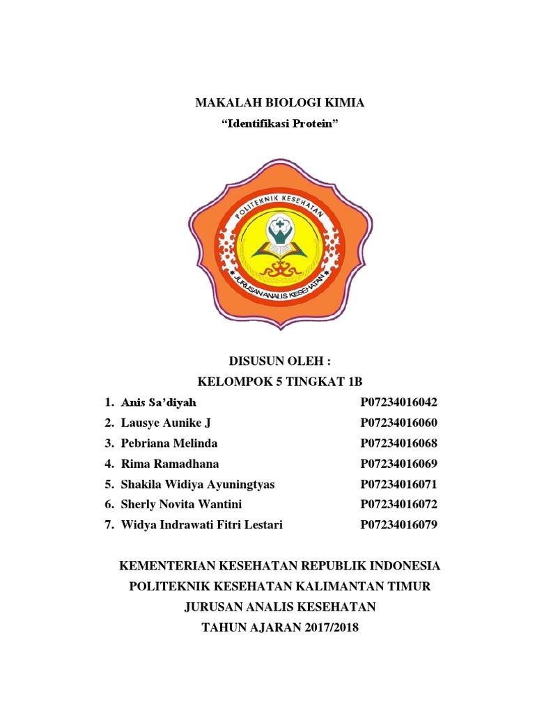 Makalah Biokim Identifikasi Protein | PDF | Pengembangan Diri ...