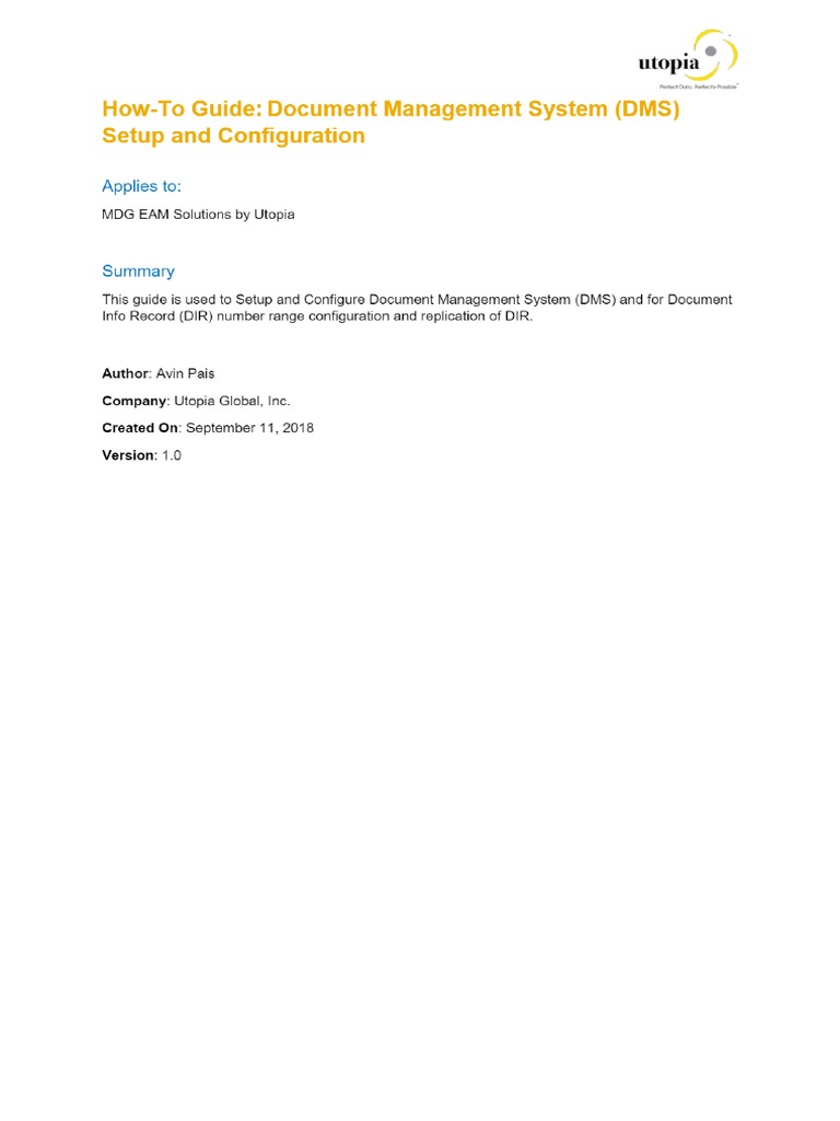 How-To Guide - Setup and Configure Document Management | PDF