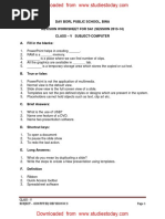 Computer A Machine Class 1 Worksheet 1 | PDF