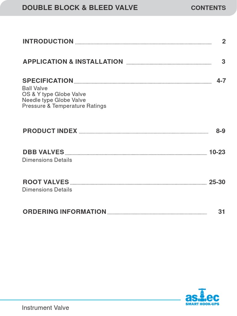 Astec Product Catlogue PDF | PDF | Valve | Screw