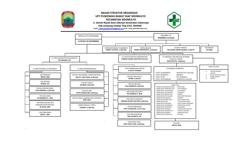 Struktur Kop Organisasi PKM Sidomulyo 2018 | PDF