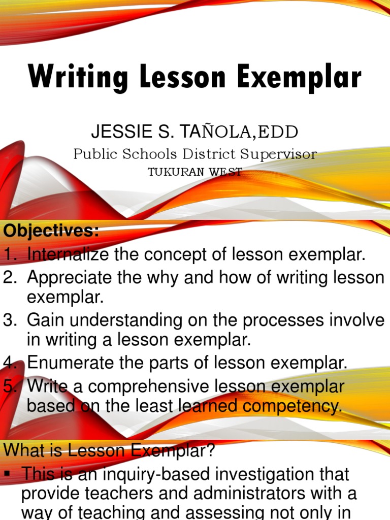 Writing Lesson Exemplar | PDF | Educational Assessment | Pedagogy