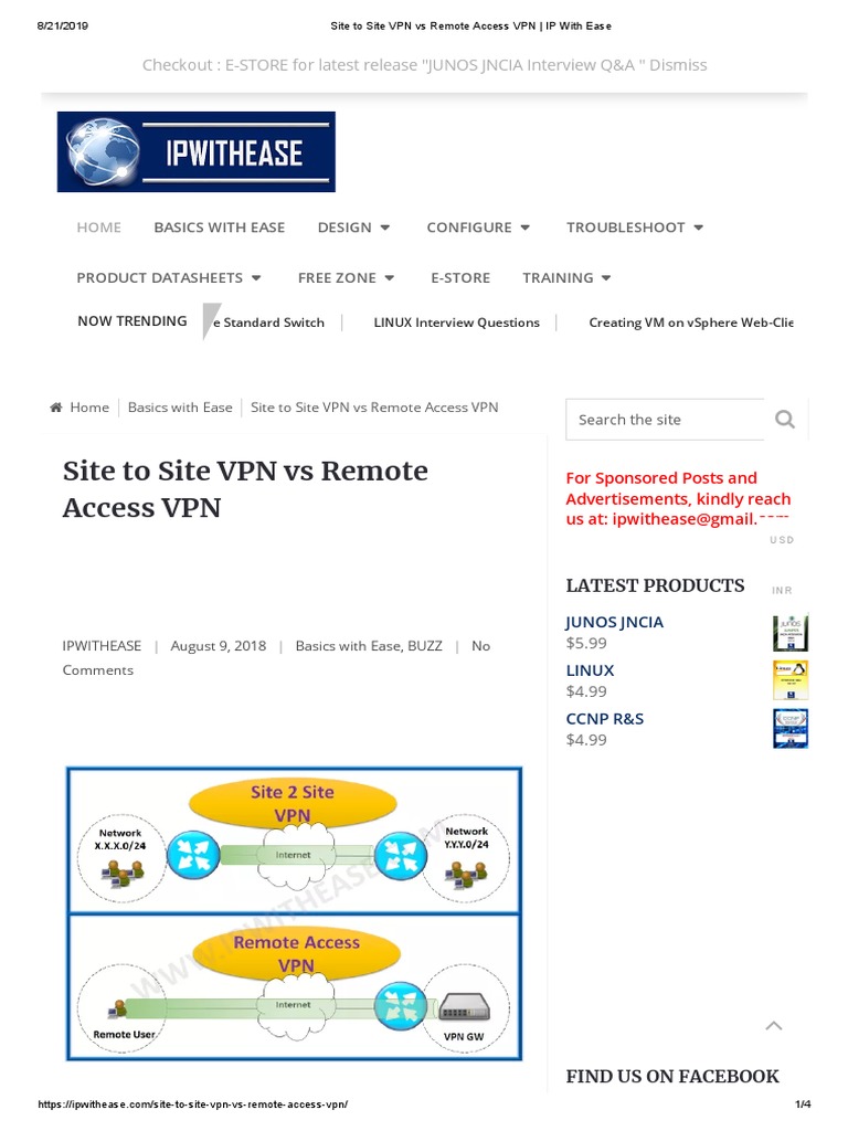 Site To Site VPN Vs Remote VPN | PDF | Virtual Private Network ...