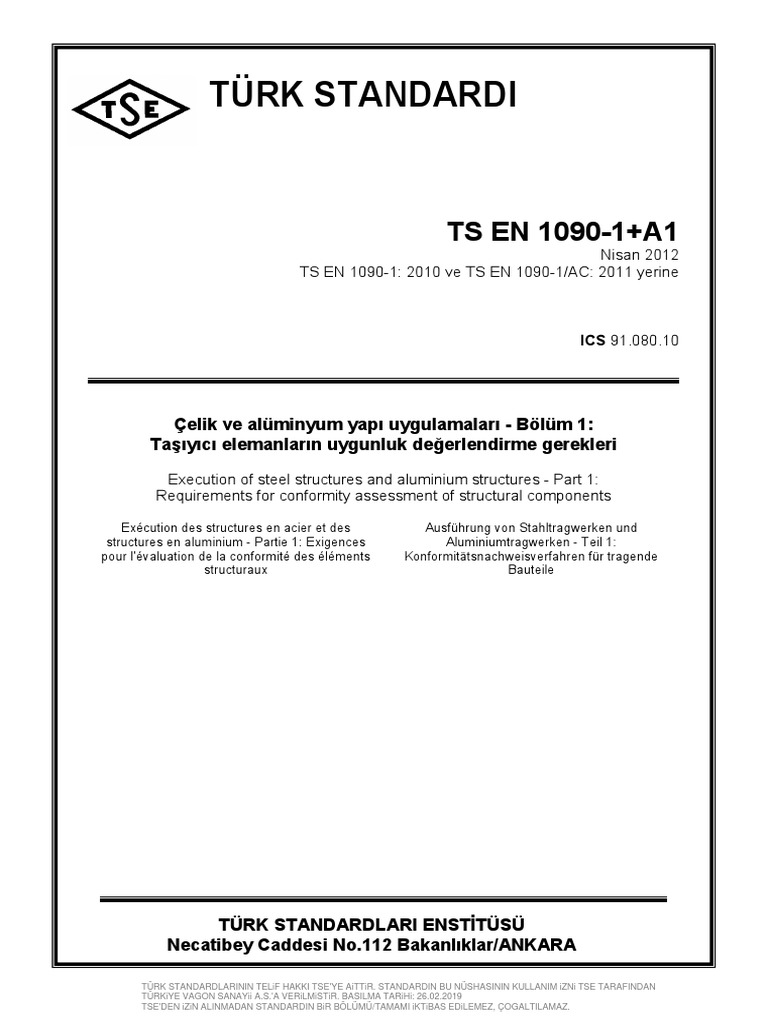 TS en 1090 1 A1 PDF | PDF