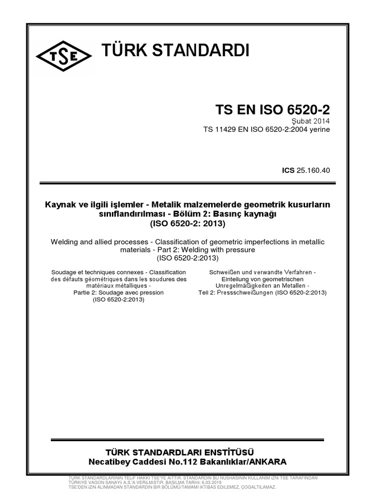 TS en Iso 6520 2 PDF | PDF