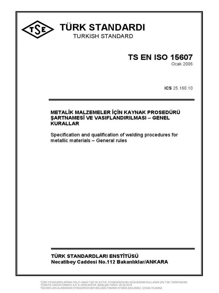TS en Iso 15607 PDF | PDF