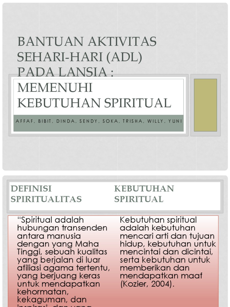 Bantuan Aktivitas Sehari-Hari (Adl) Pada Lansia | PDF