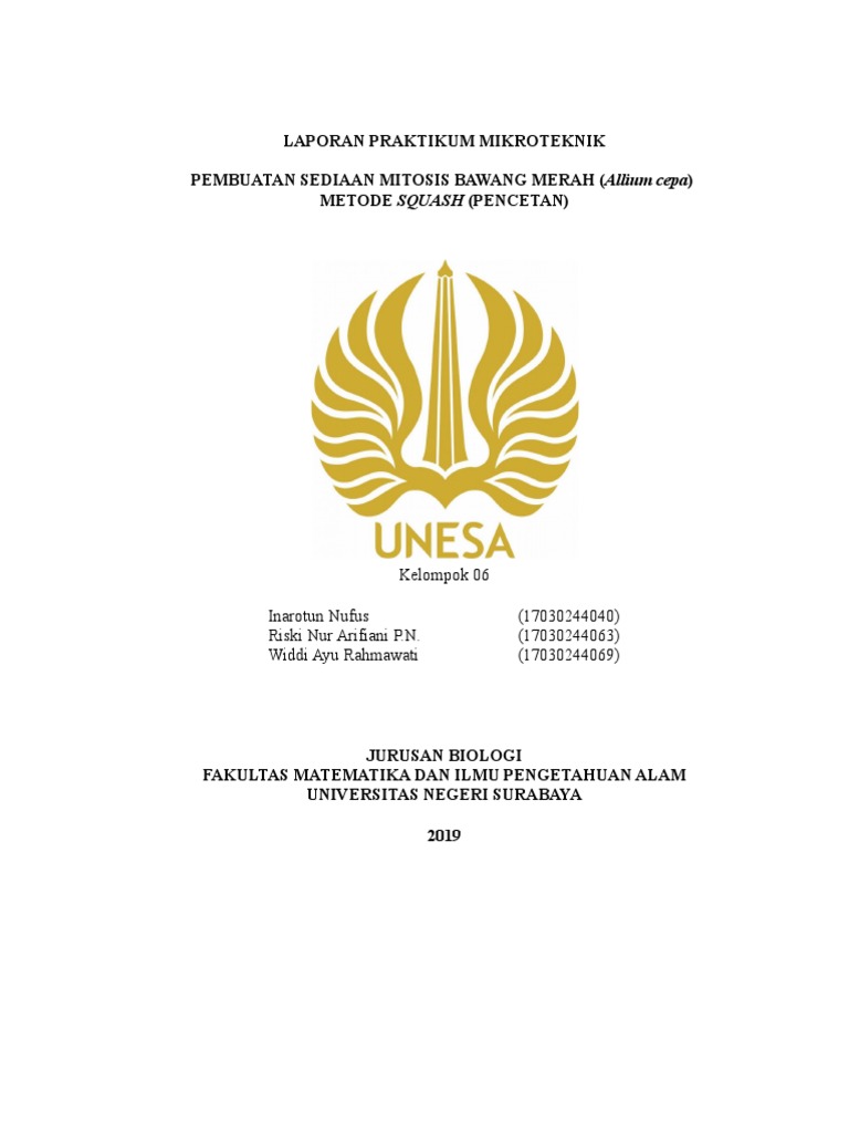 Laporan Mikroteknik Metode Squash | PDF | Griya & Taman | Kesehatan ...