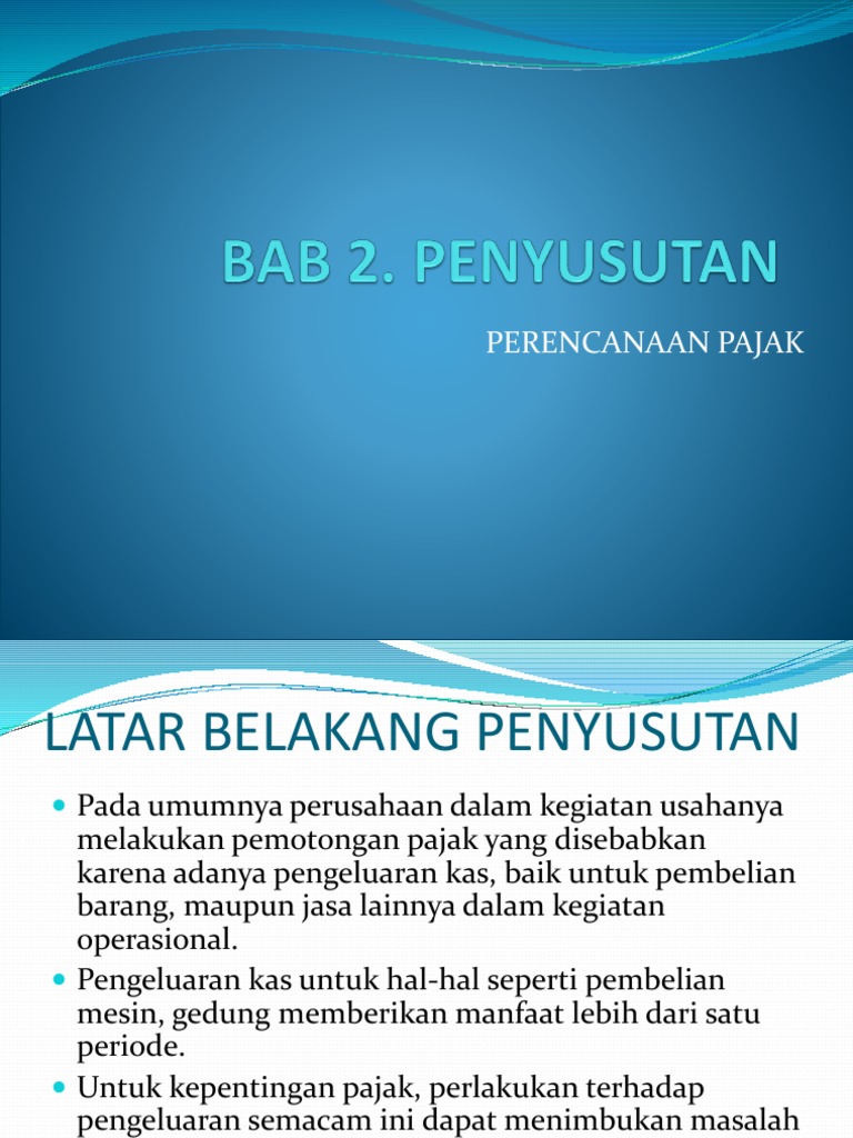 Metode Penyusutan Pajak untuk Aset | PDF