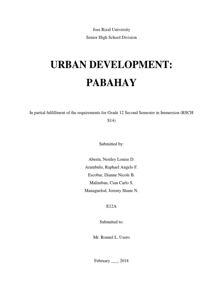 Urban Research | PDF | Metro Manila | Zoning