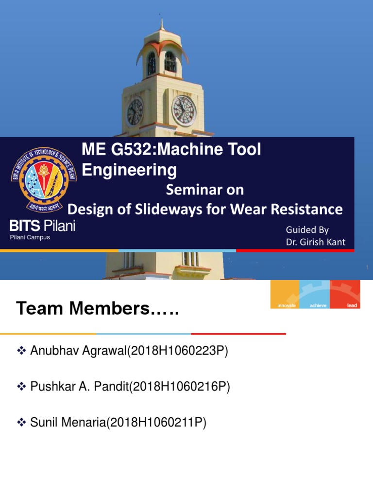 Design of Slideways For Wear Resistance | PDF | Friction | Wear