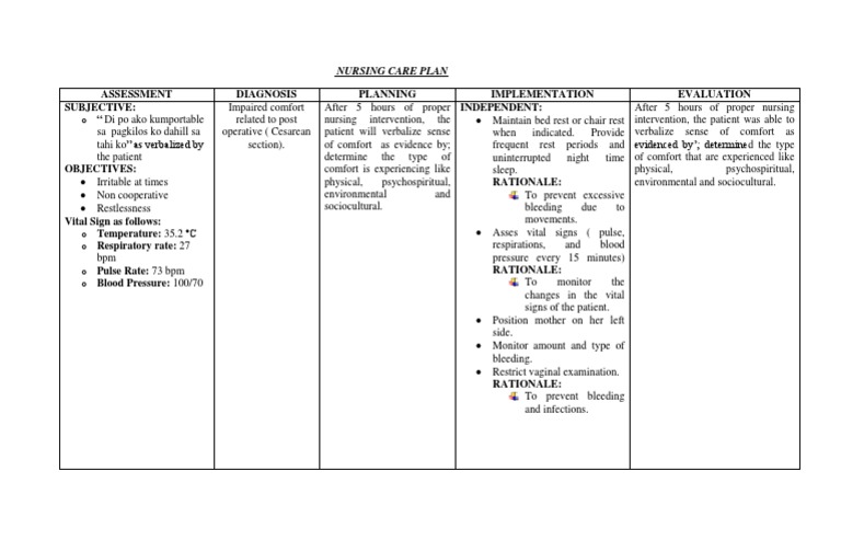 Achieving Comfort Through Holistic Nursing Interventions: A Postpartum ...