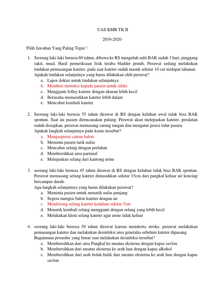 Uas TK Ii KMB-1 | PDF