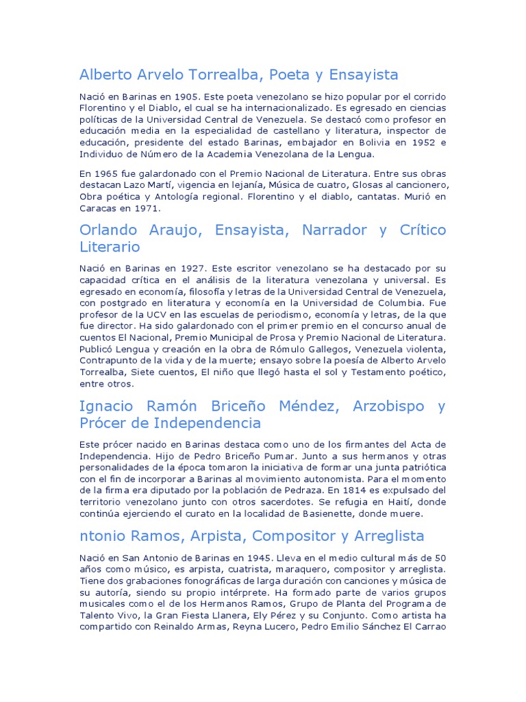 Alberto Arvelo Torrealba | PDF | Naturaleza