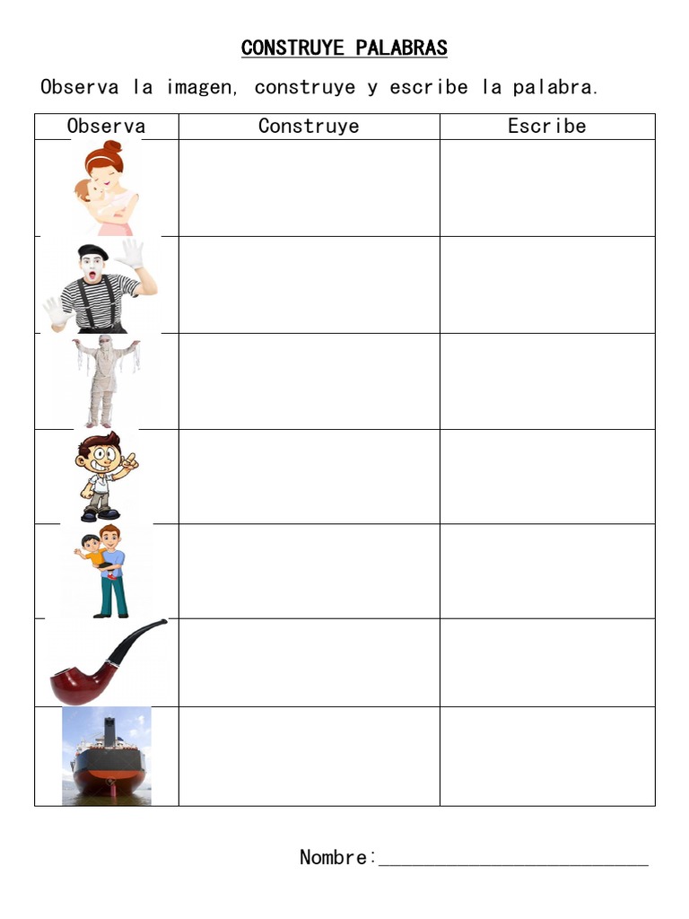 Construye Palabras | PDF