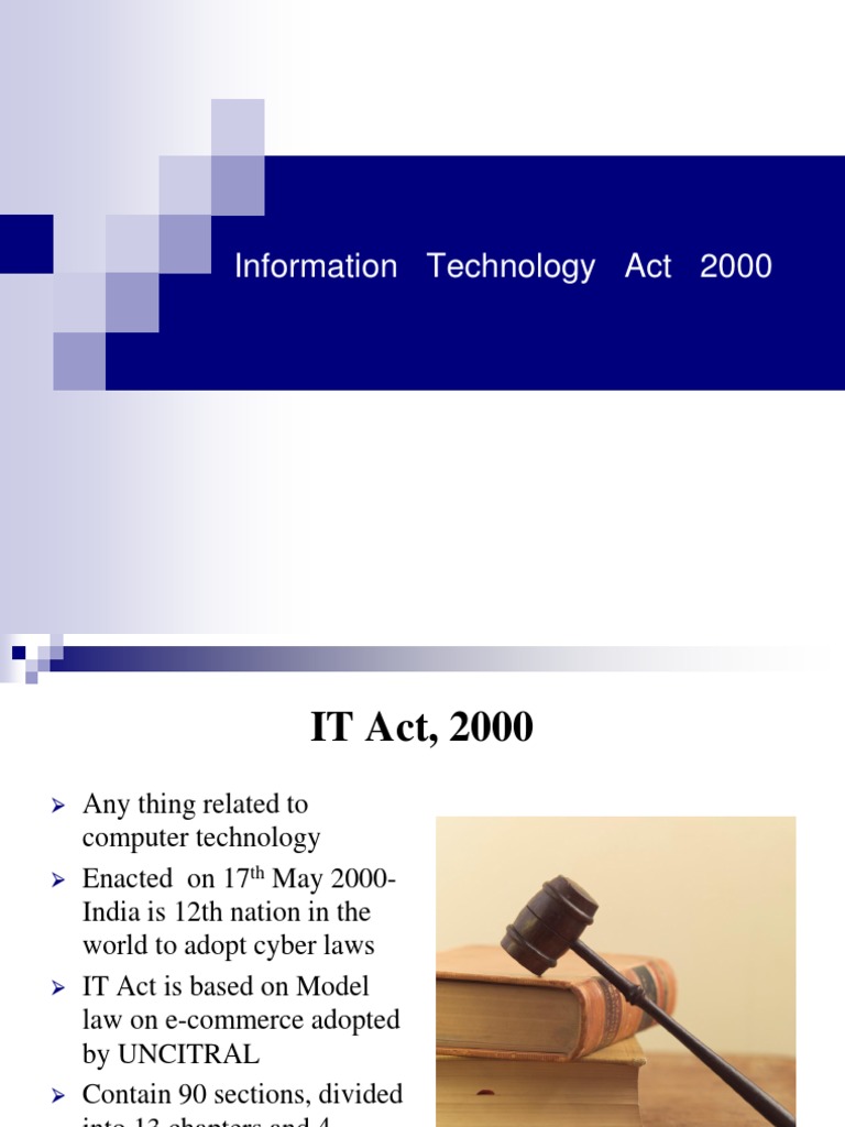 Information-Technology-Act 2000 - An Overview-Sethassociatesppt | PDF ...