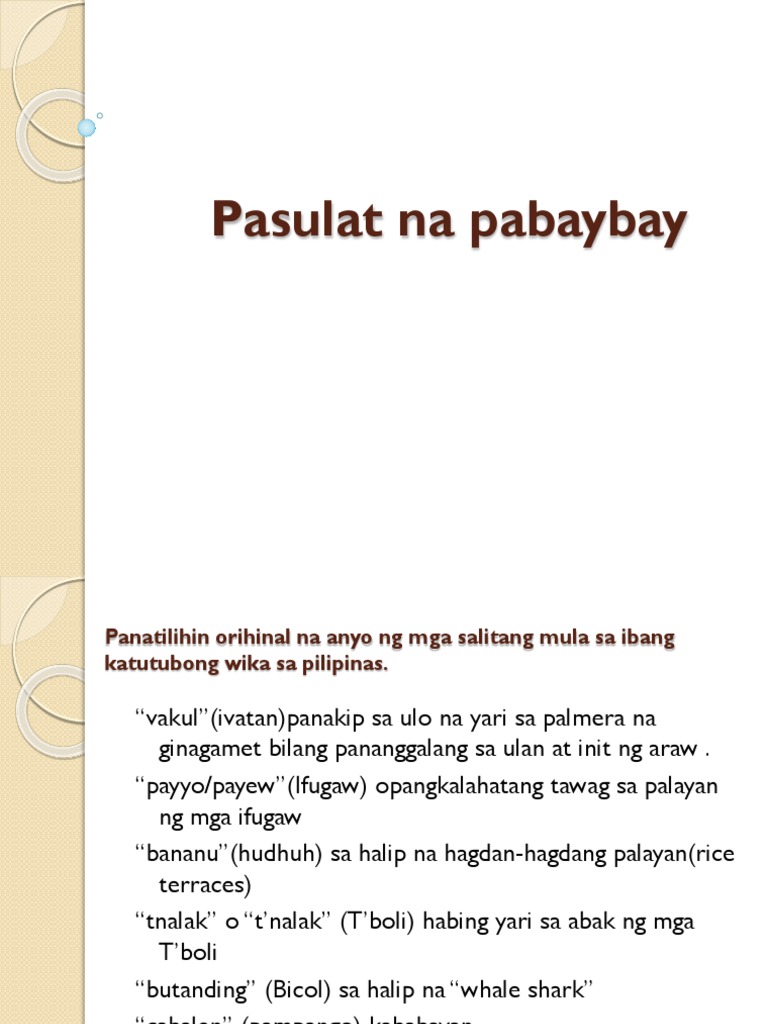 Pasulat Na Pabaybay | PDF