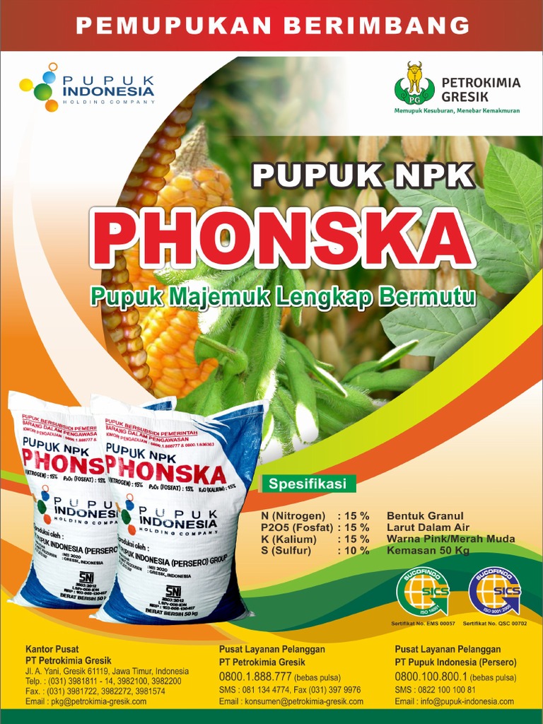 Brosur Pupuk Phonska | PDF