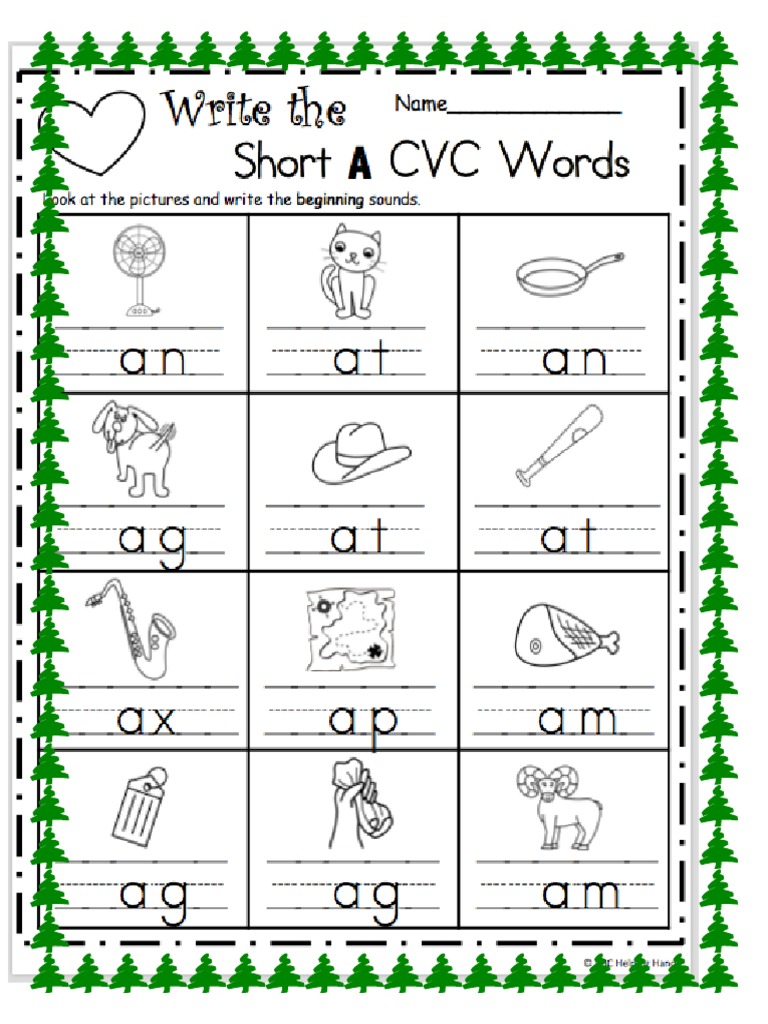CVC Worksheet | PDF