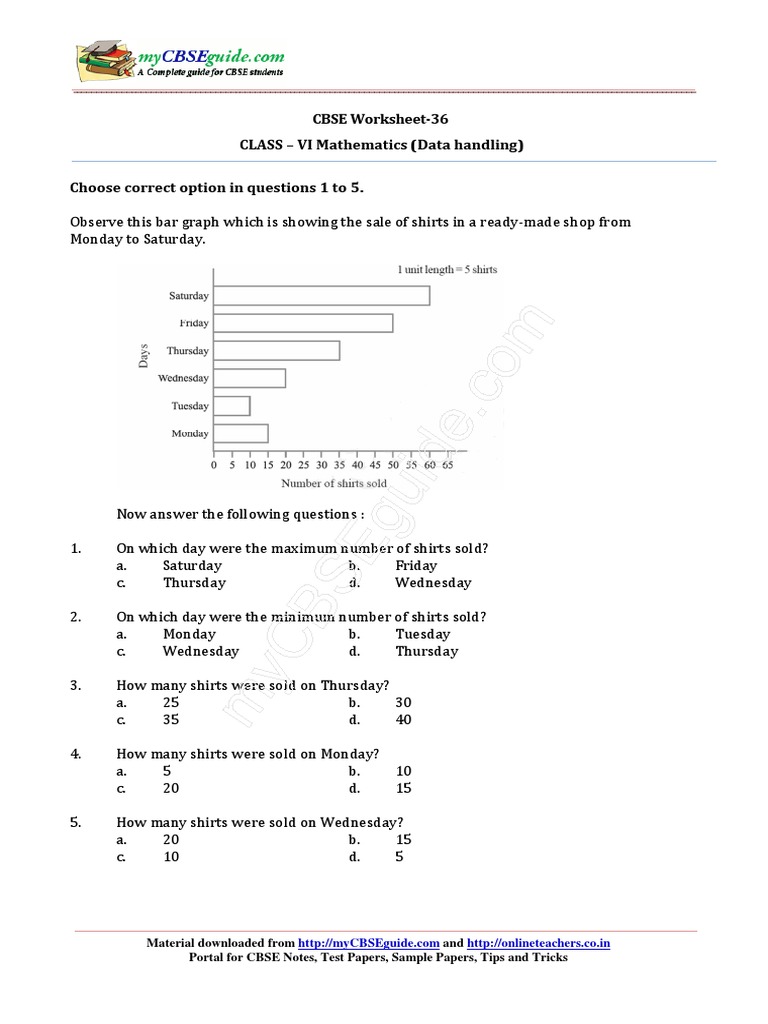 06 Maths Ws 09 Data Handling 01 | PDF | Teaching Mathematics