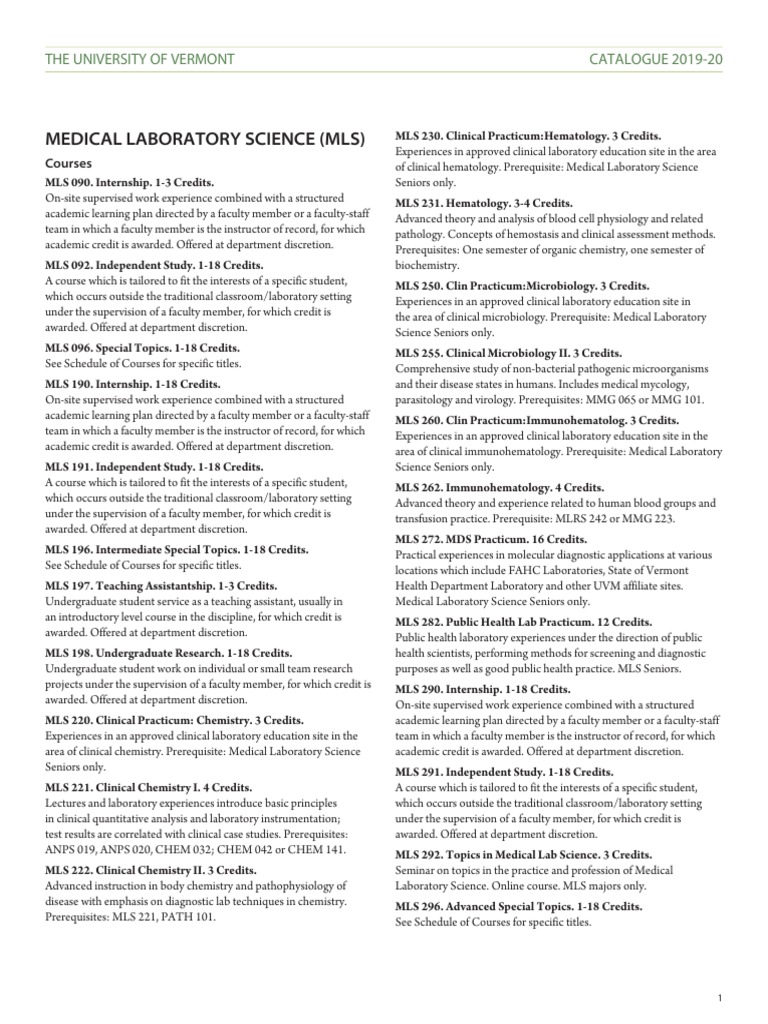 Medical Laboratory Science | PDF | Medical Laboratory | Laboratories