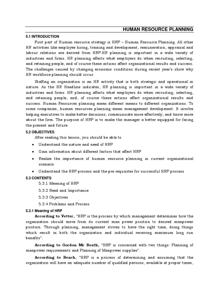 Human Resource Planning & Recruitment | PDF | Human Resources | Recruitment