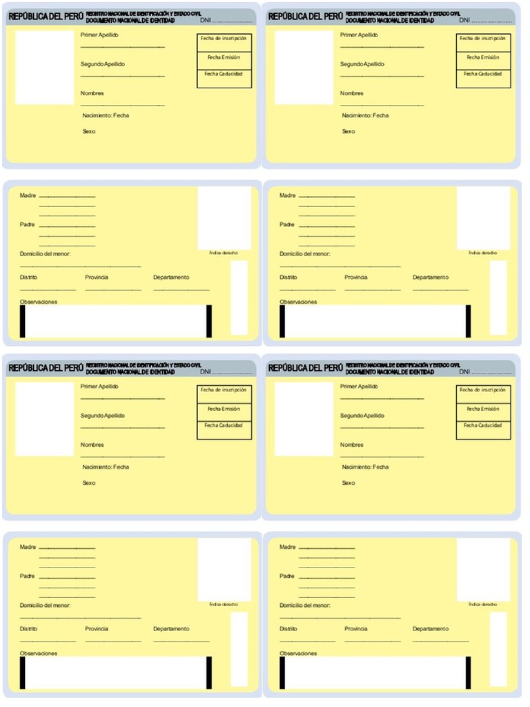 Formato de Dni | PDF