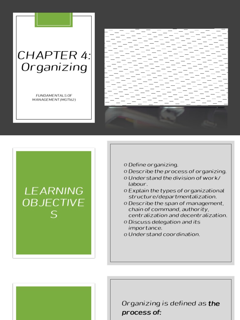 Chapter 4 Organizing | PDF | Business | Cognition