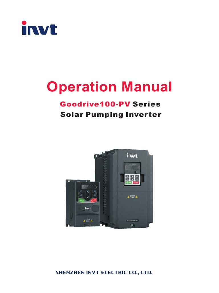 Goodrive100 - PV Series Solar Pumping Inverter Operation Manual - V1.5 ...