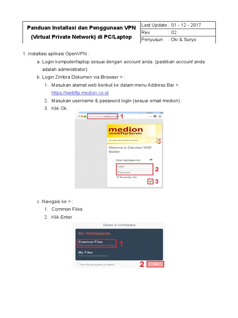 Panduan Instalasi VPN di PC | PDF