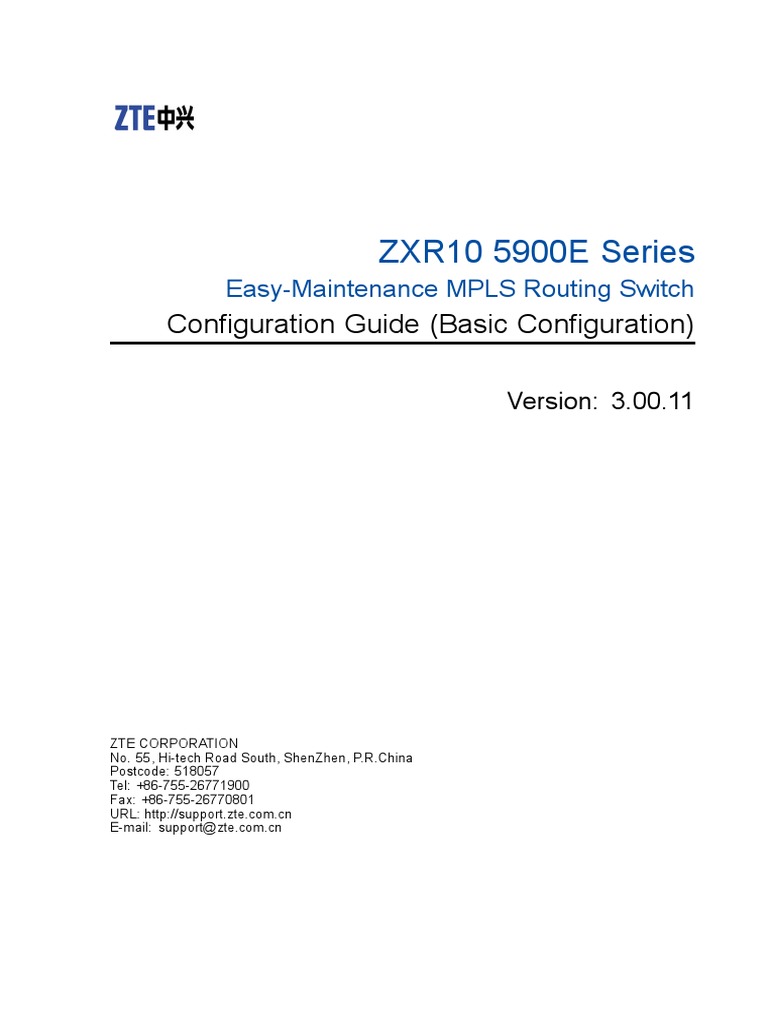 ZXR10 5900E Configuration Guide (Basic Configuration) | PDF | File Transfer Protocol | Port ...