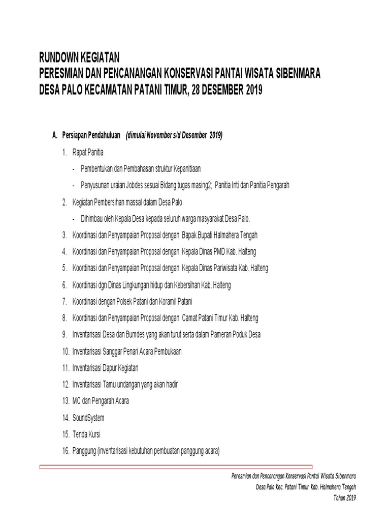 RAB Peresmian Wisata | PDF