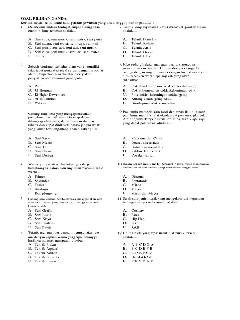 Soal SBD Kelas XI | PDF