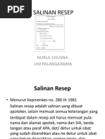 Skrining Resep: Pengertian dan Contoh | PDF