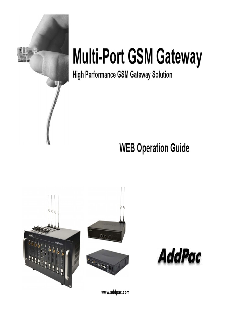 Addpac User Manual Web | PDF | Session Initiation Protocol | Voice Over Ip