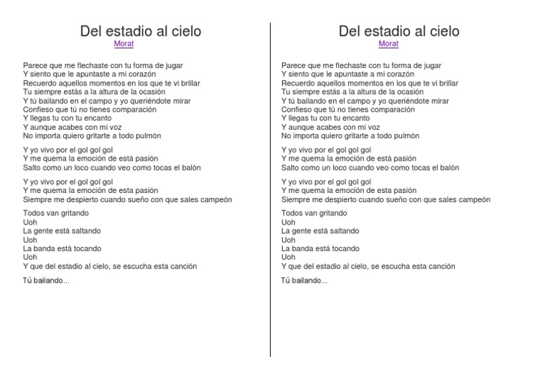 Del Estadio Al Cielo | PDF | Artes del Lenguaje y Comunicación | Arte