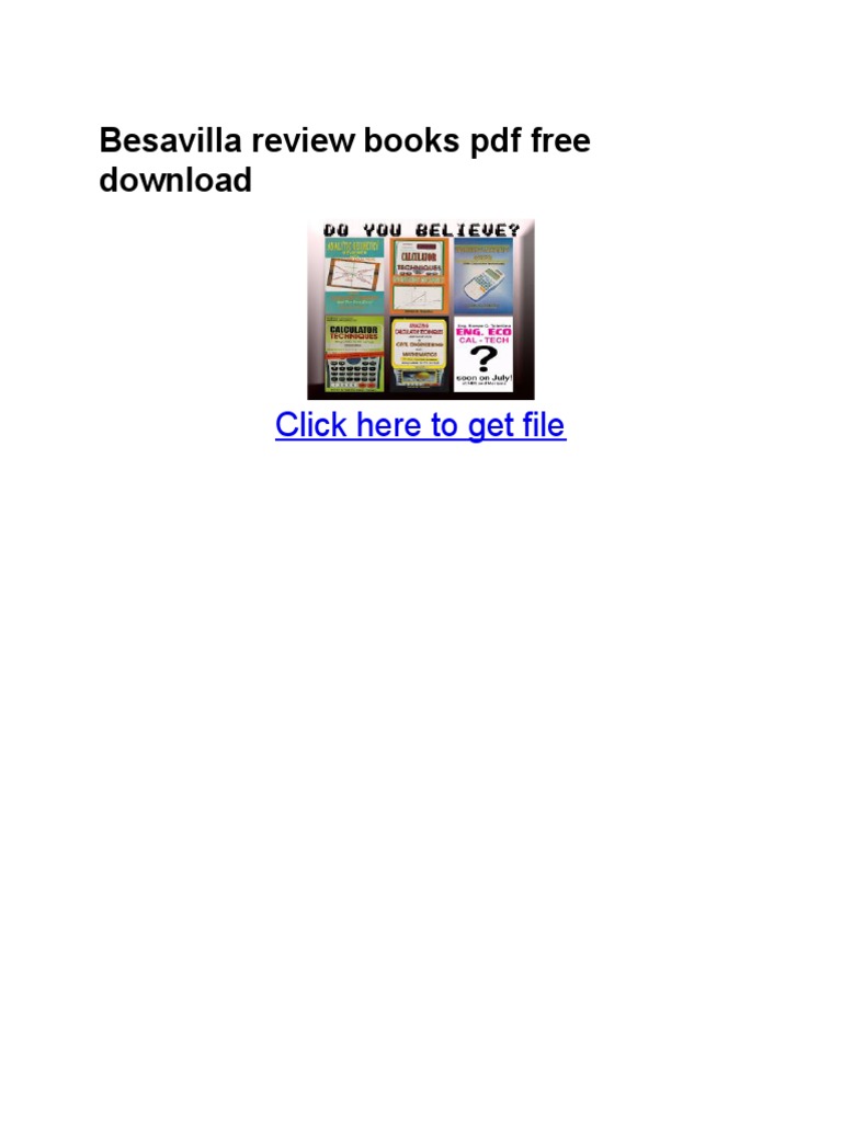 Besavilla Review Books PDF | PDF