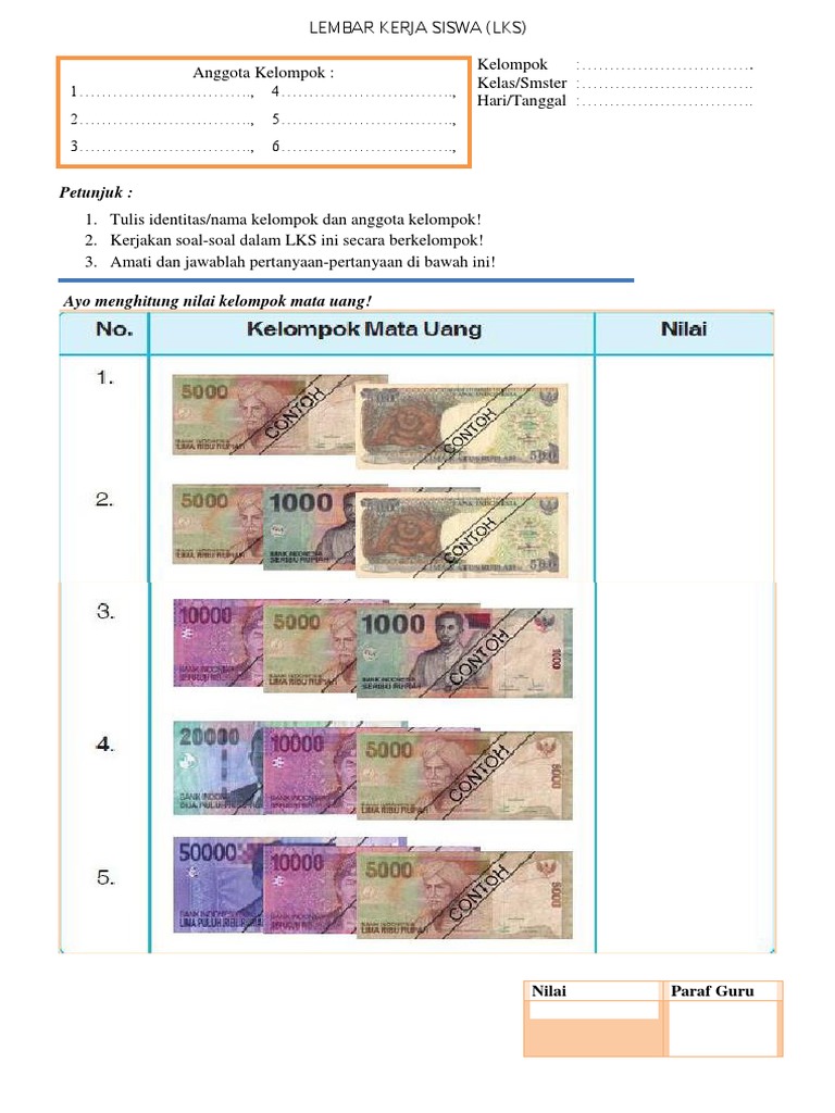Lembar Kerja Siswa Kelas 3 SD | PDF