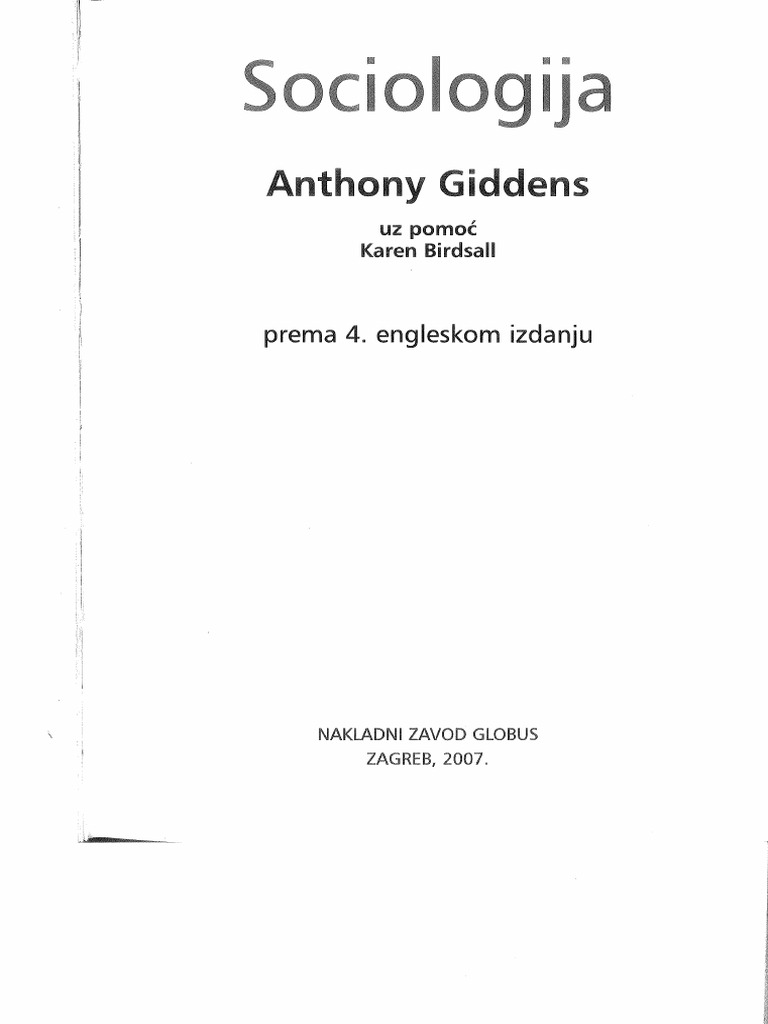 Giddens Sociologija PDF | PDF