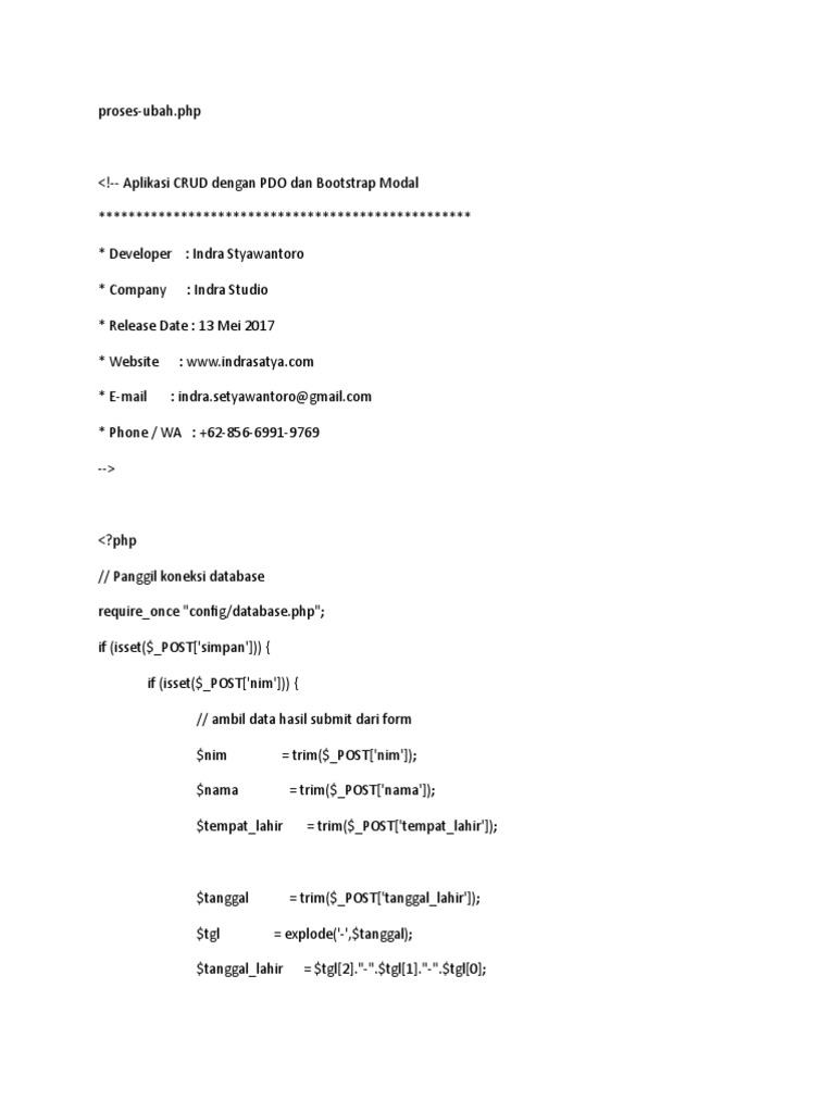 Proses Ubah - PHP WPS Office | PDF